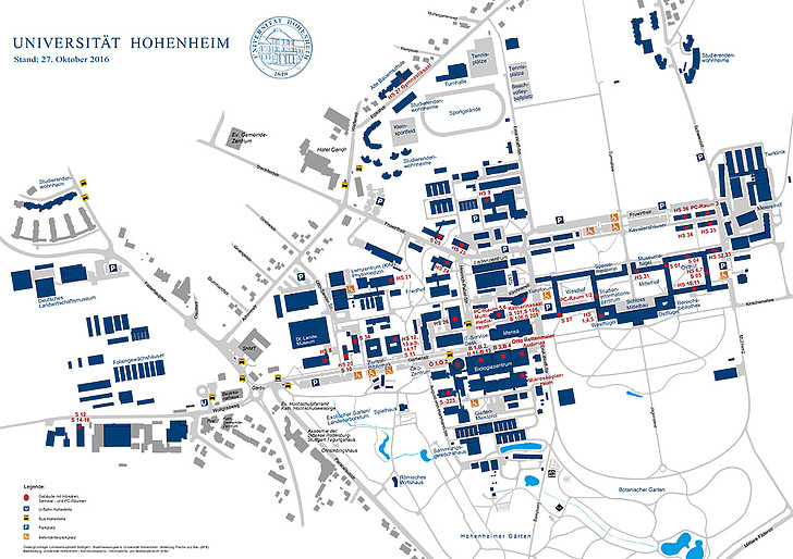 Campus map: University of Hohenheim