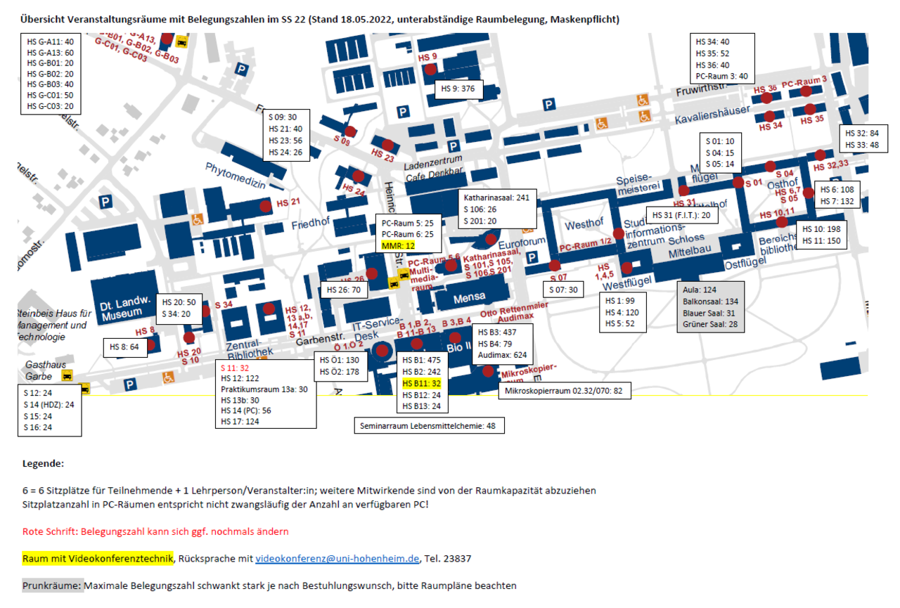 Campusplan: Universität Hohenheim